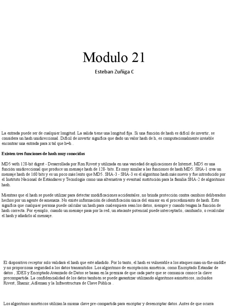 Modulo 21 | PDF
