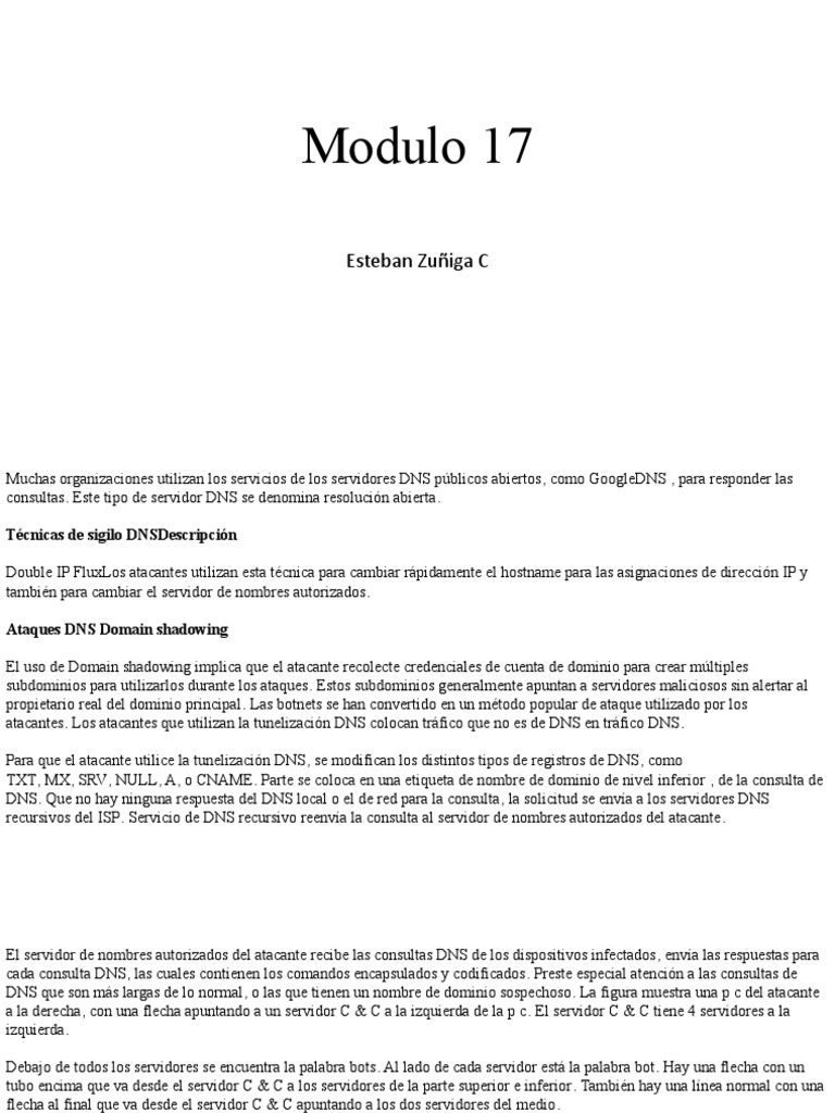 Modulo 17 | PDF | sistema de nombres de dominio | Redes