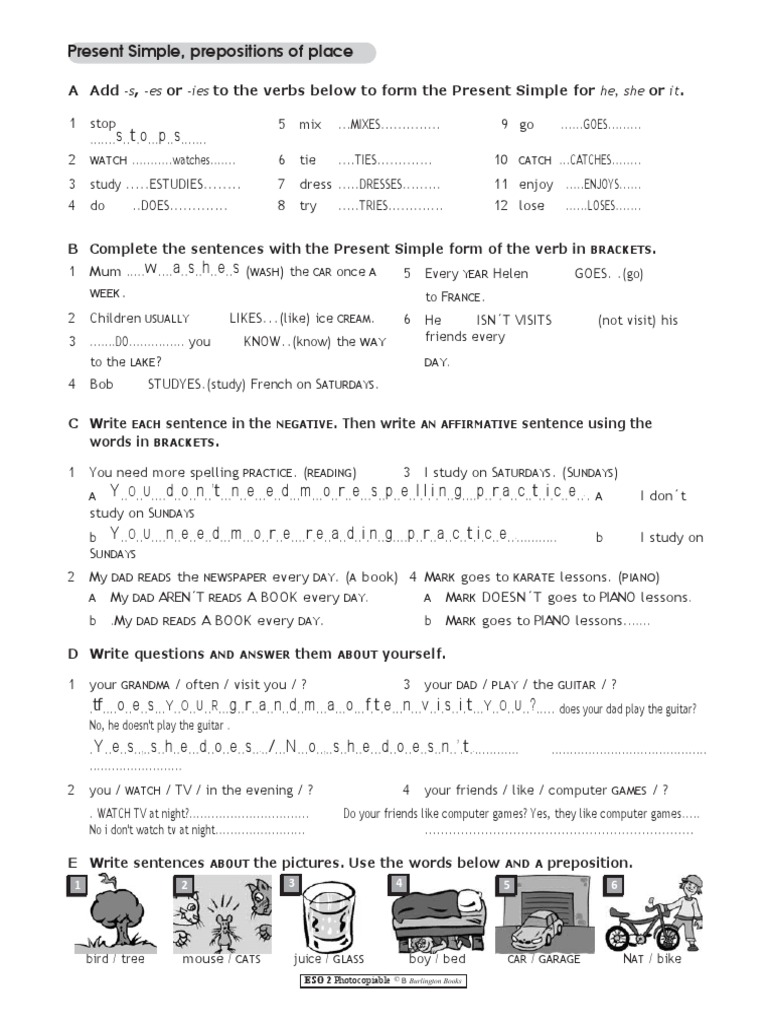 PRACTICE I - Present Simple-Practice | PDF