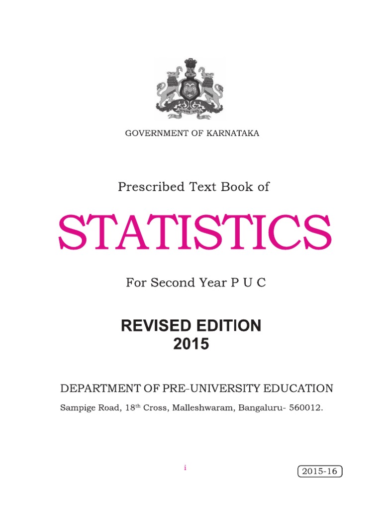 2nd Puc Statistics Textbook PDF | PDF