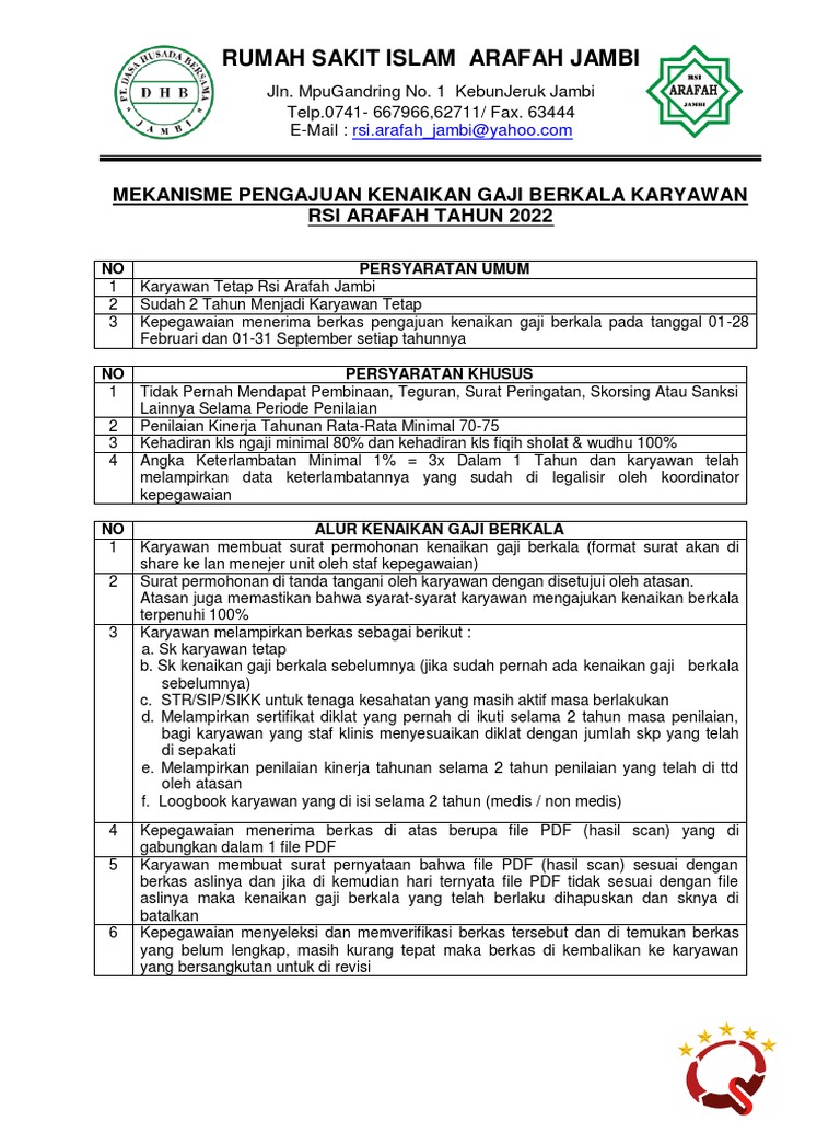 Mekanisme Kenaikan Gaji Berkala | PDF
