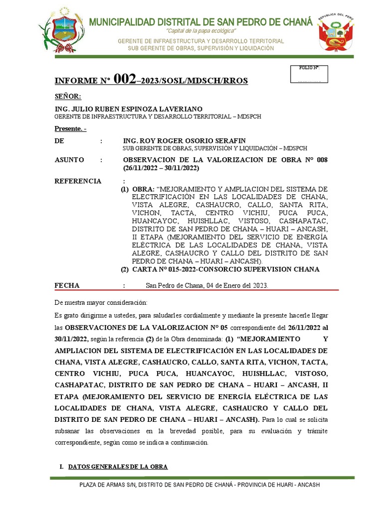 INFO. #002 ELECTRIFICAC. Falt | PDF