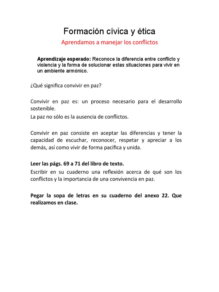 Formación Cívica Y ética Pdf Crecimiento Personal Y Profesional