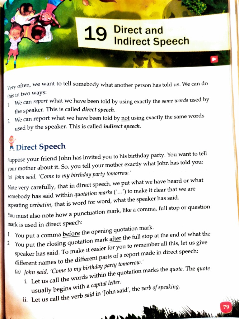 Direct and Indirect Speech Explained | PDF | Punctuation | Syntax