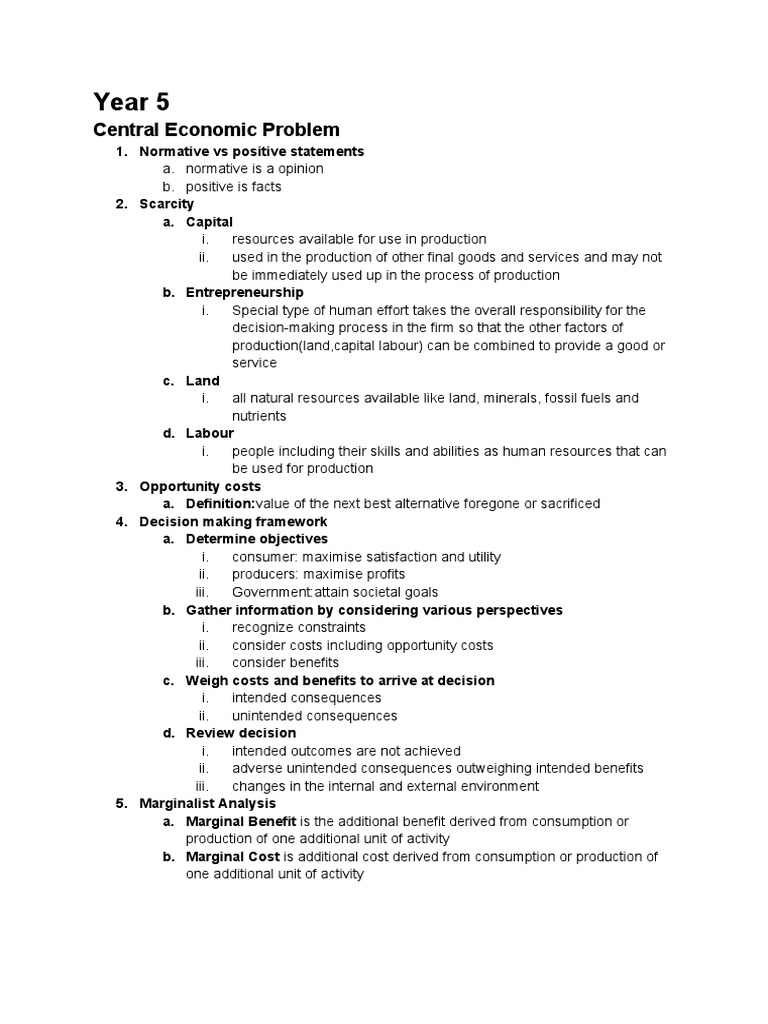 Economics Notes | PDF | Cost Of Living | Elasticity (Economics)