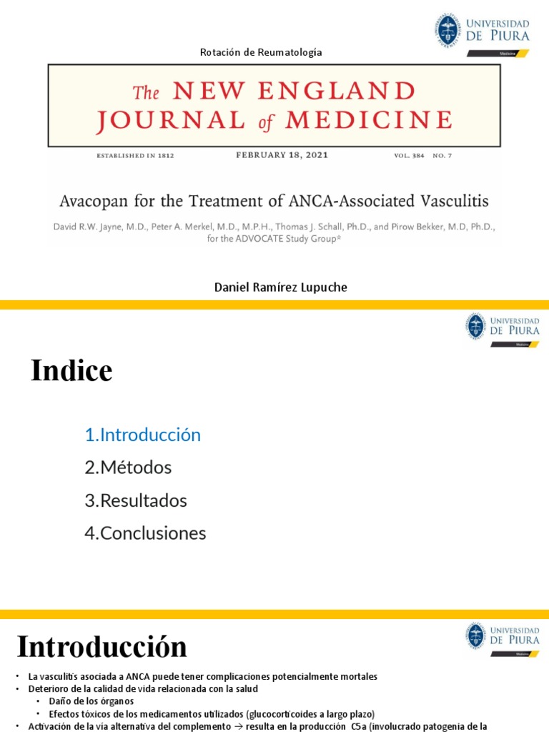 Avacopan for the Treatment of ANCA-Associated Vasculitis | PDF ...
