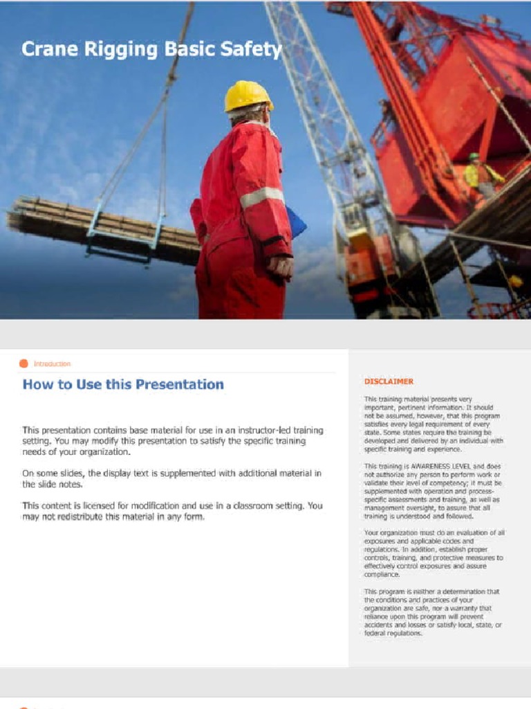 Crane Rigging Safety | PDF