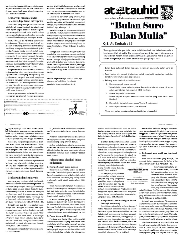 1801 - Bulan Suro Bulan Mulia (Cetak) | PDF