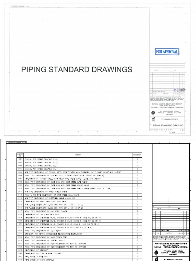 BAP-00-30-SD-0001-R - Rev.0 - Piping Standard Drawing. | PDF | Pipe (Fluid Conveyance) | Screw
