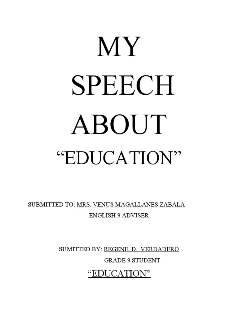 Speech | PDF