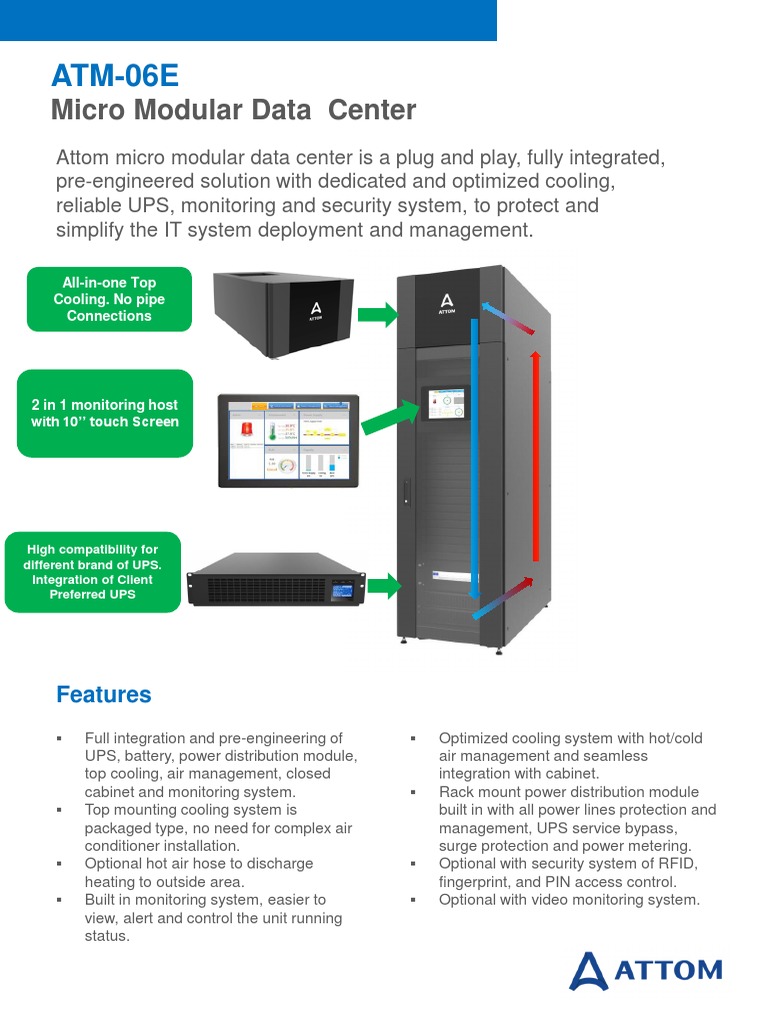 Attom MDC ATM-06E | PDF | Data Center | Security Alarm