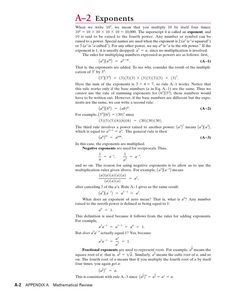 Giancoli - Physics Principles Appendix-2 | PDF | Exponentiation ...