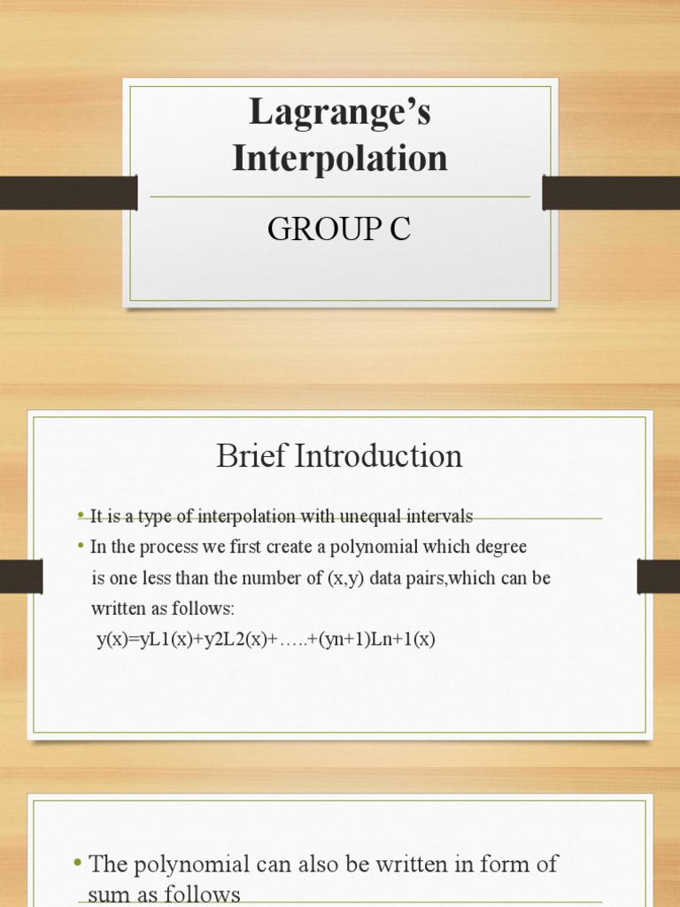 Lagrange's Interpolation | PDF