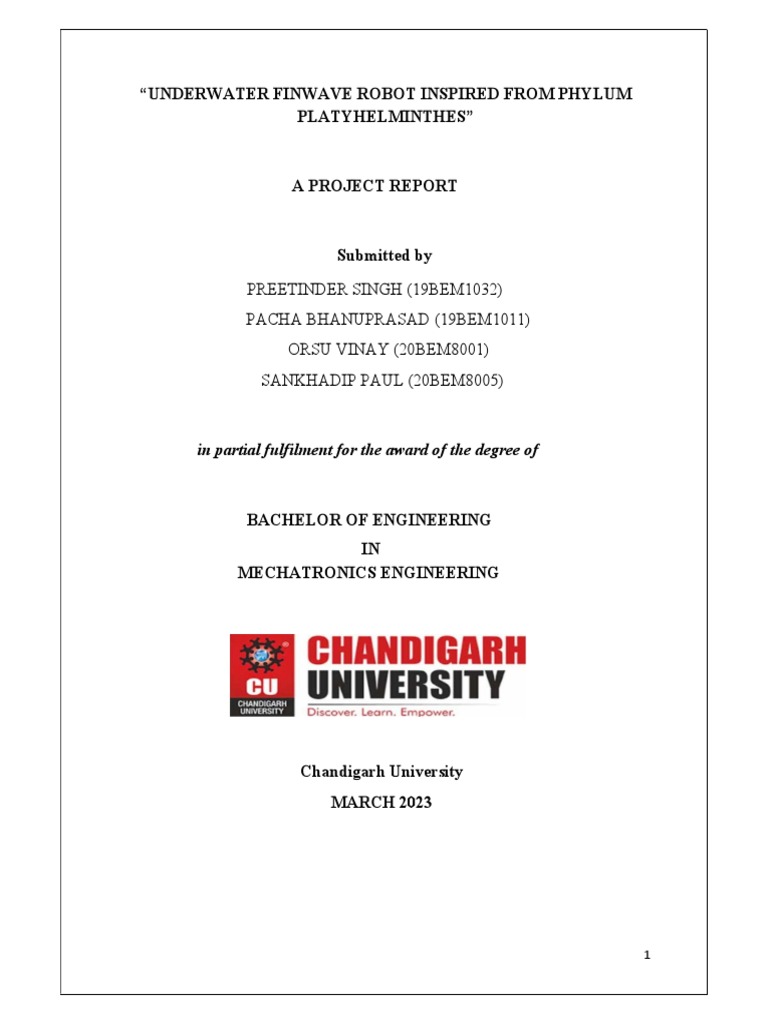 CU Report | PDF | Robot | Robotics