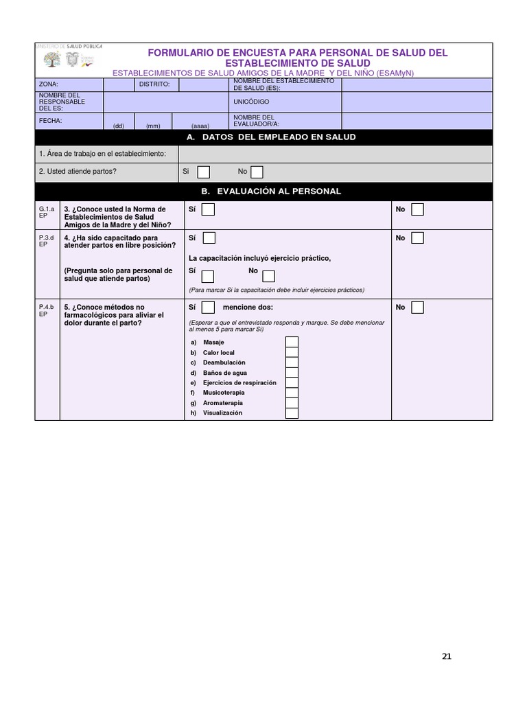 Personal en Contacto Esamyn | PDF