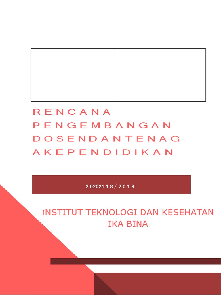 Rencana Pengembangan Dosen Dan Tendik | PDF