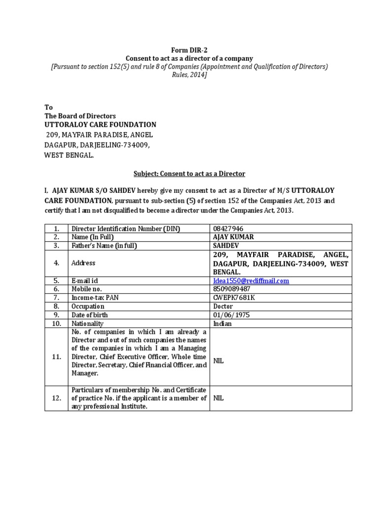 DIR - 2 - Consent | PDF | Justice | Crime & Violence