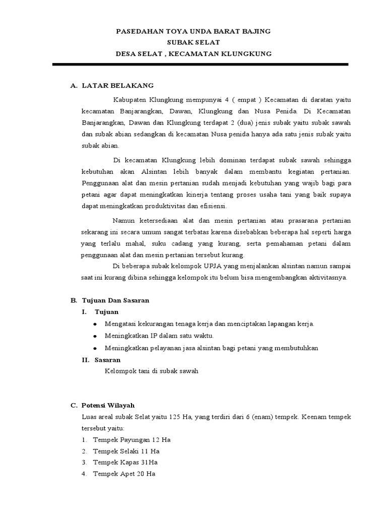 Proposal Pintu Air | PDF