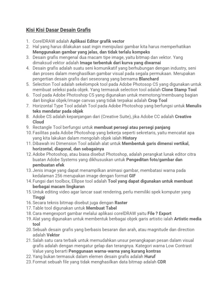 Dasar-Dasar Desain Grafis dan Tools | PDF | Komputer | Teknologi & Rekayasa