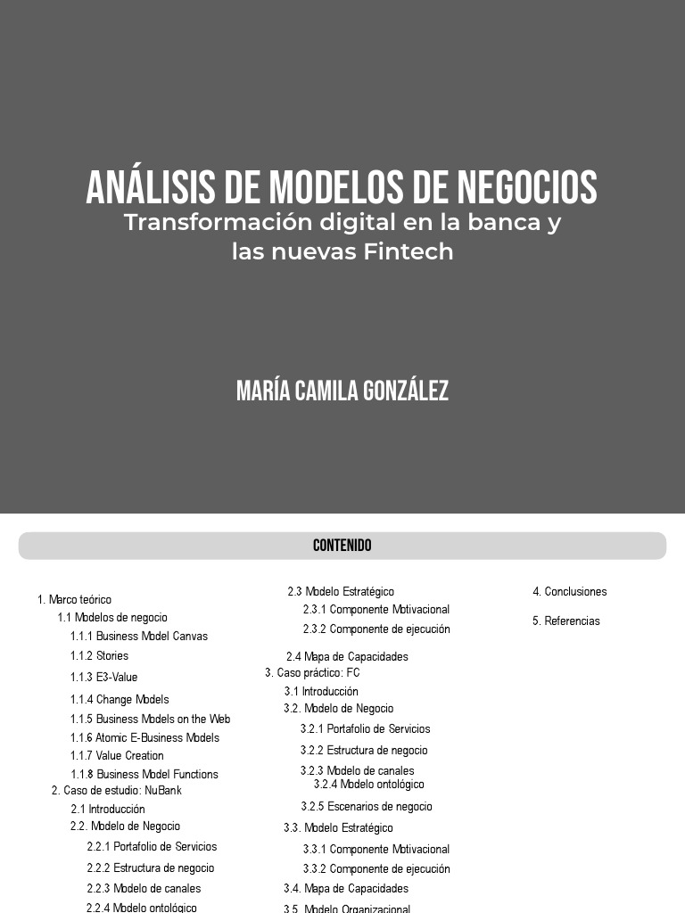 Análisis de Modelos de Negocios: Transformación Digital en La Banca y Las Nuevas Fintech ...