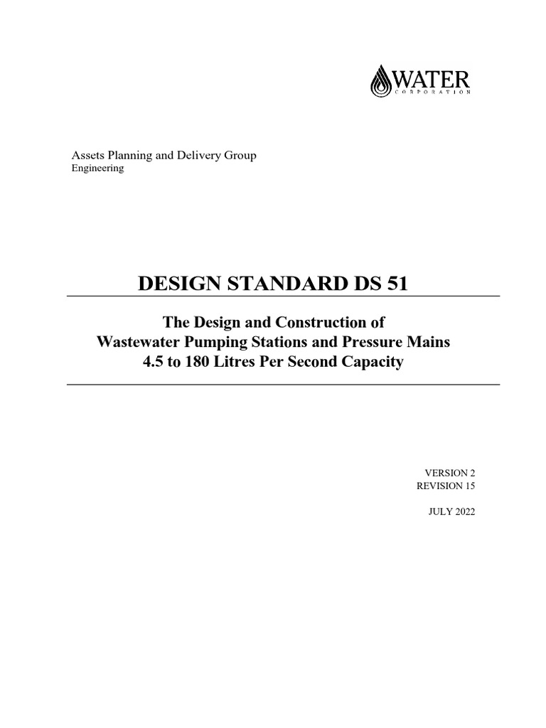 Design Standard Ds 51 | PDF | Pump | Pipe (Fluid Conveyance)