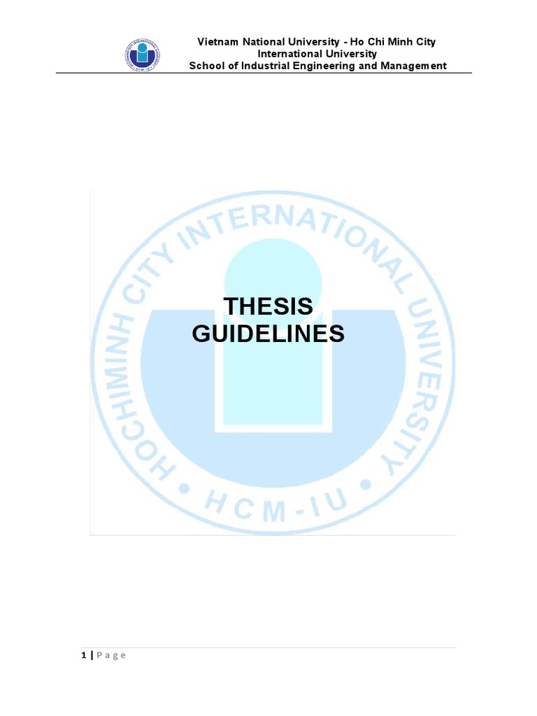 Updated-IEM-IU Thesis Guidelines | PDF | Thesis | Experiment