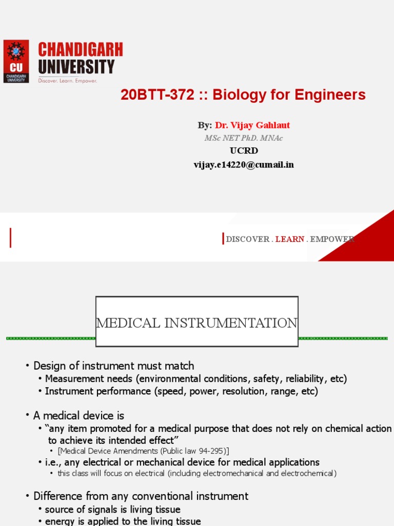 Medical Instrumentation | PDF