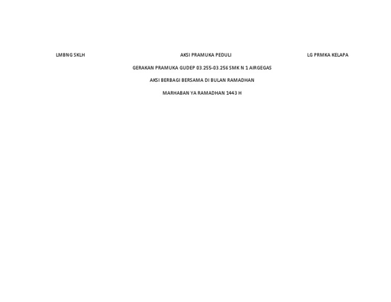 Spanduk Takjil Pramuka | PDF