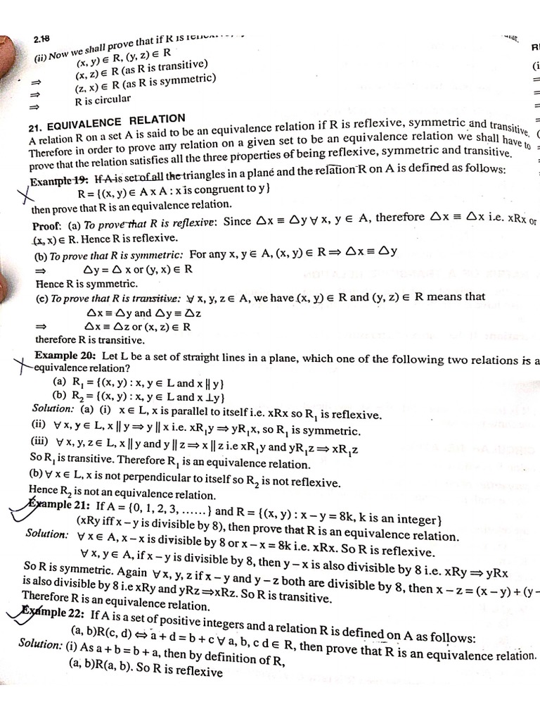 Equivalence Relation Example | PDF
