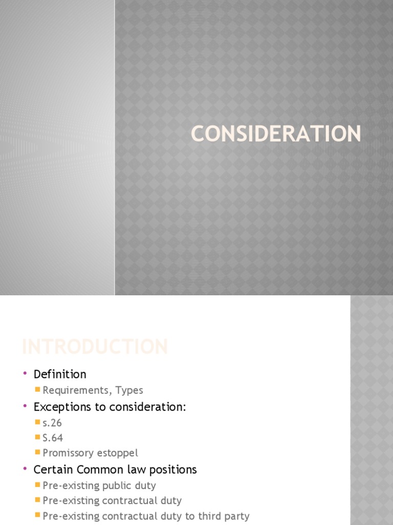 04 Consideration | PDF | Consideration | Leasehold Estate