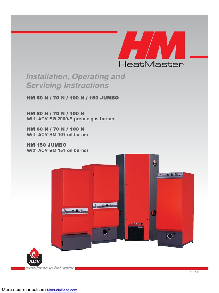 Manual Heatmaster 150 JUMBO | PDF | Water Heating | Boiler