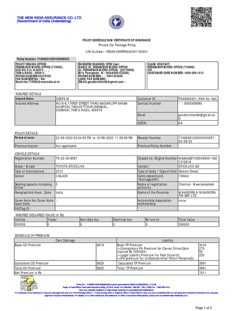 Toyota Liva - Insurance | PDF | Insurance | Vehicle Insurance