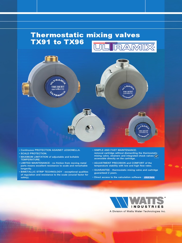 Ultramix Thermostatic Mixing Valves Overview | PDF