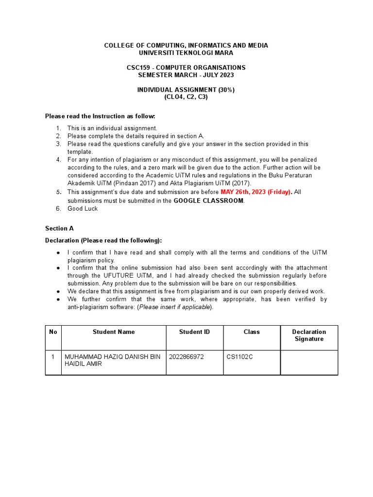 Assessment 2 - Individual Assignment CSC159 | Download Free PDF | Computer Science | Arithmetic