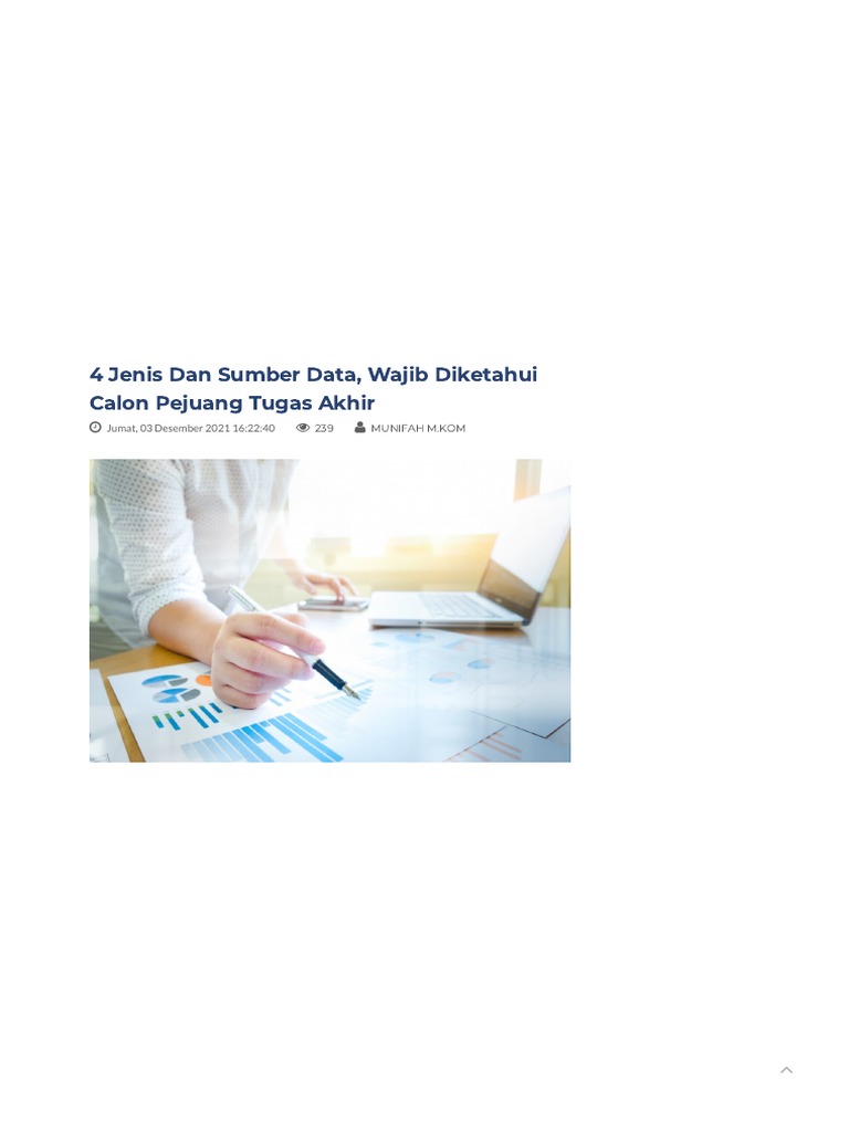 4 Jenis Dan Sumber Data, Wajib Diketahui Calon Pejuang Tugas Akhir - D3 ...