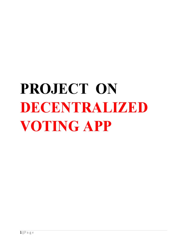 Voting App Project Report | PDF