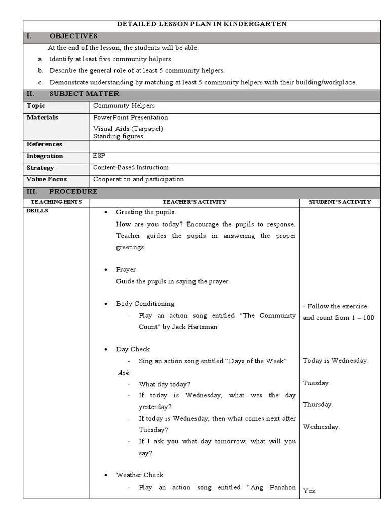 DLP Community Helpers F | Download Free PDF | Teachers | Learning