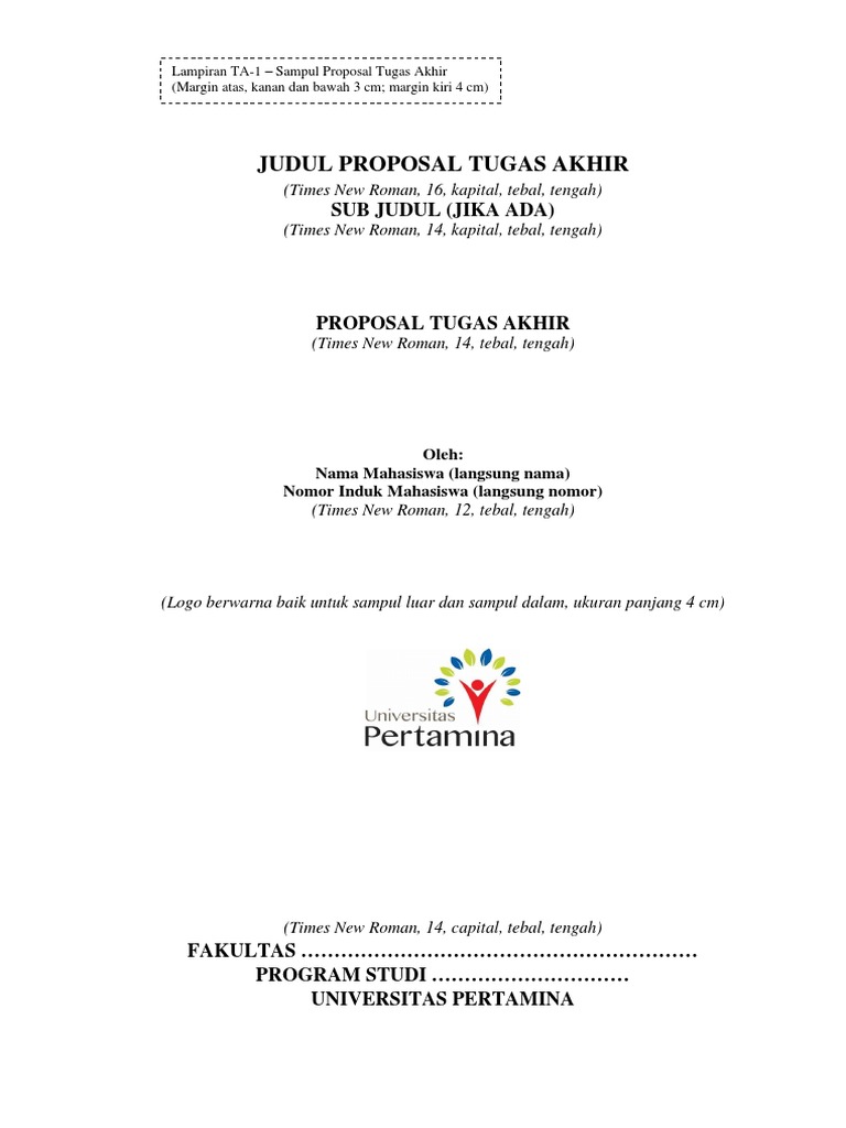 Lampiran Lengkap Pedoman Tugas Akhir | PDF