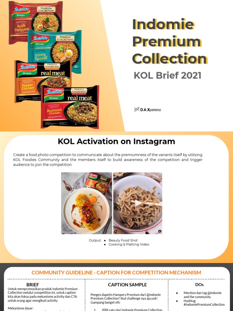 Kompetisi Foto Indomie Premium Collection | PDF