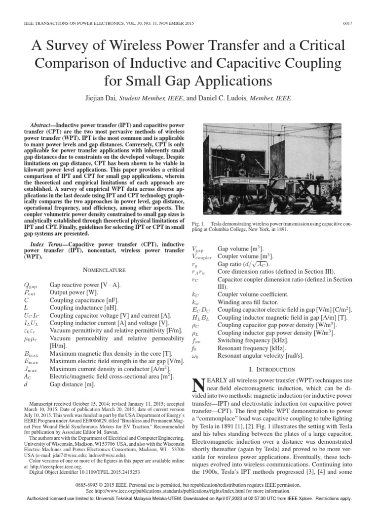 Inductive vs Capacitive Coupling Survey | PDF | Inductor | Capacitor