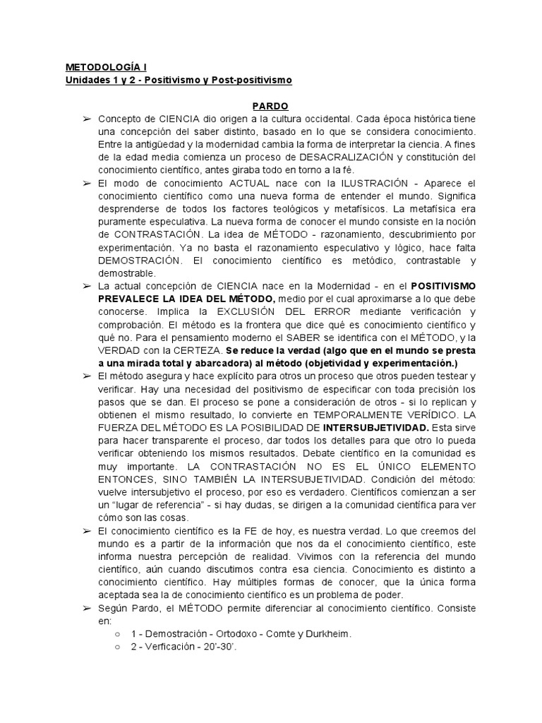 Metodología U. 1 | PDF | Razonamiento inductivo | Método científico