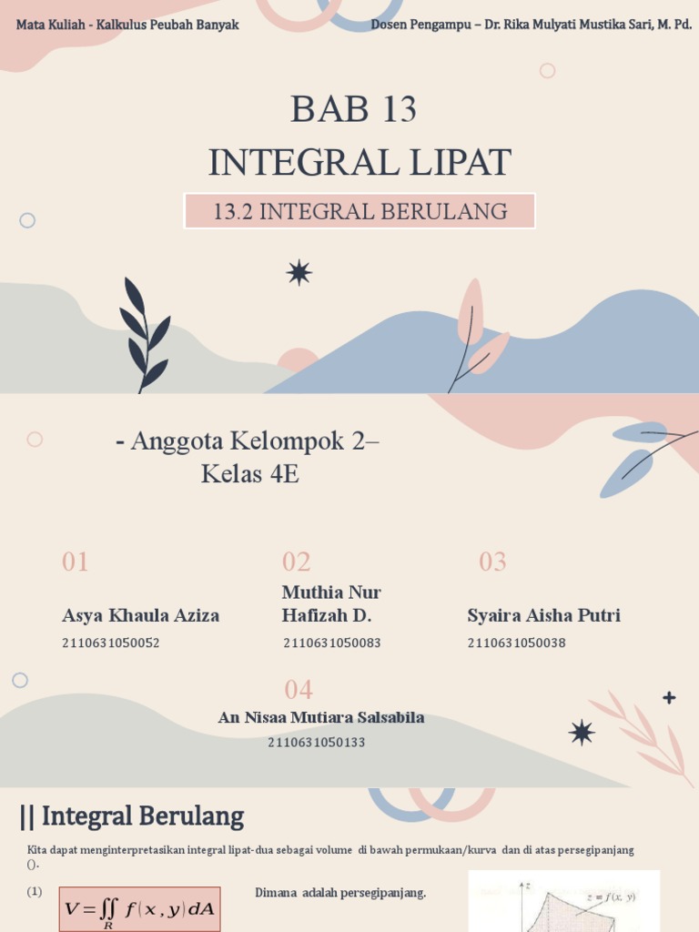 KPB - 4E - Kelompok 2 - Integral Berulang | PDF