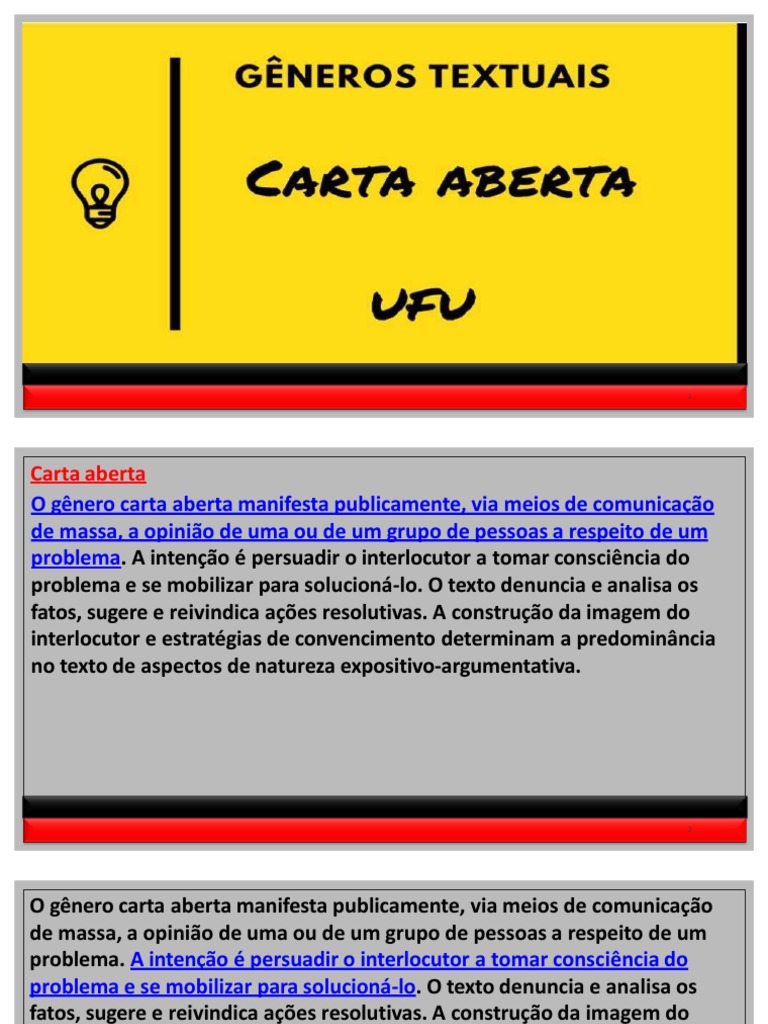 Carta Aberta Ufu Pdf Política Ciências Sociais