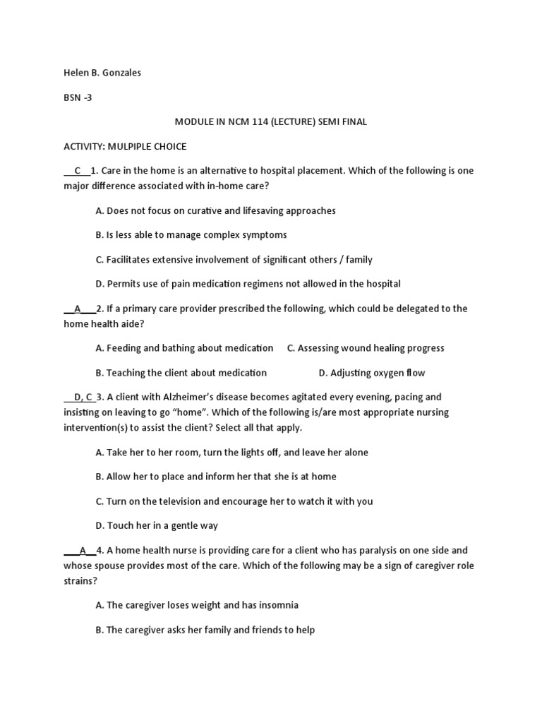 NCM 114 (Lecture) Semifinal Module | PDF
