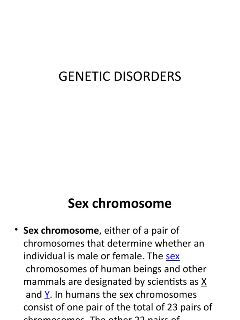 5 Genetic Disorders Pdf Genetic Disorder Sex