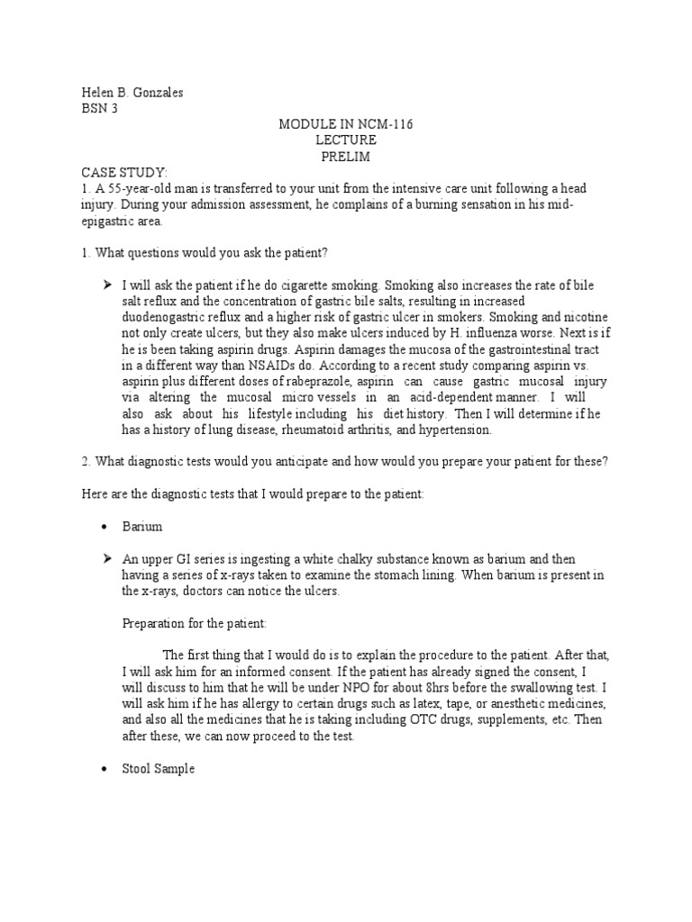NCM - 116 Lectute Prelim Module | PDF | Aspirin | Clinical Medicine