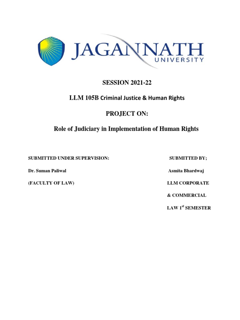 Criminal Justice & Human Rights Assignment | PDF | Human Rights ...