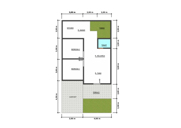Latihan Denah Layout Rumah | PDF