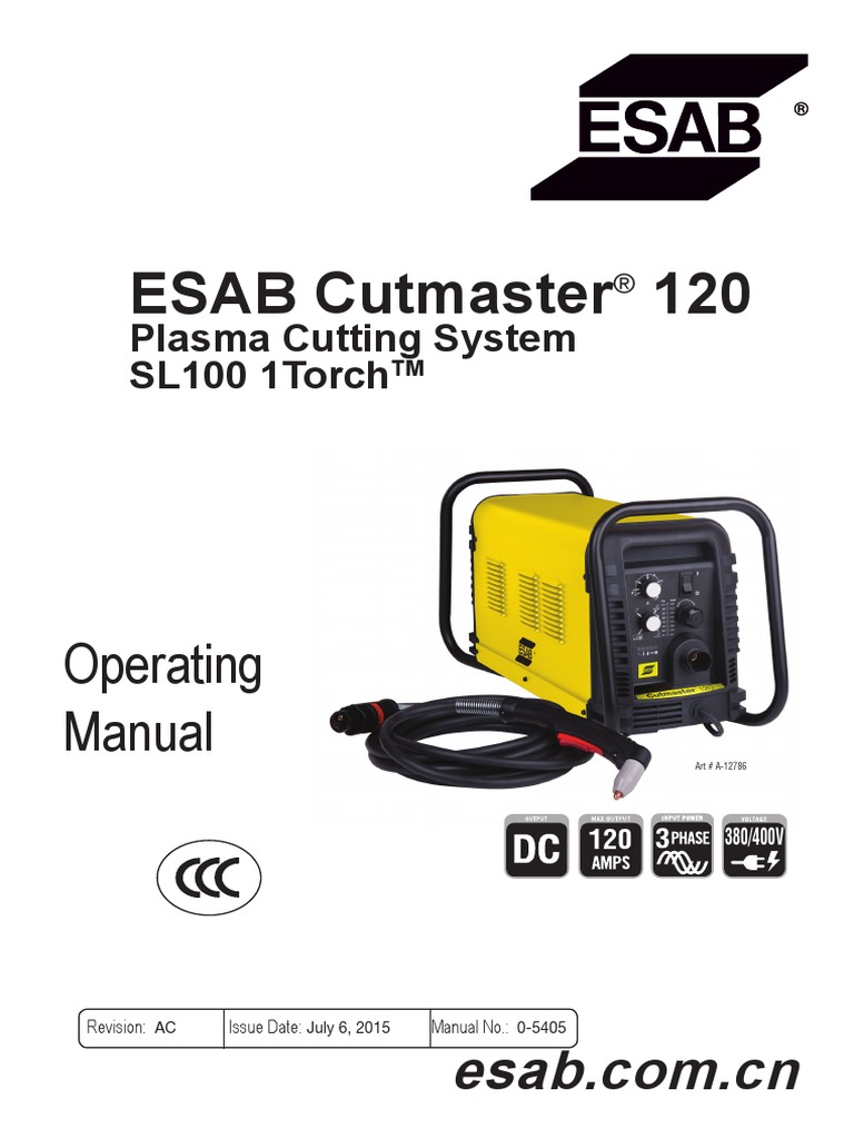 Esab Cutmaster 120 | PDF | Electric Arc | Power Supply