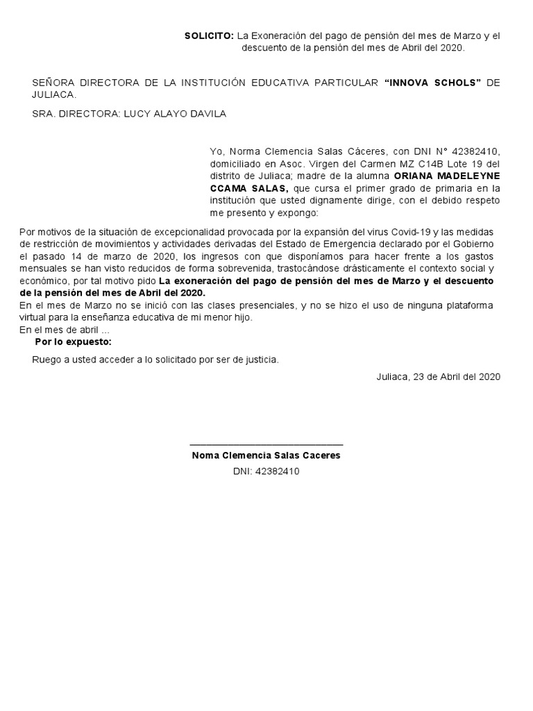 SOLICITUD de Descuento | PDF